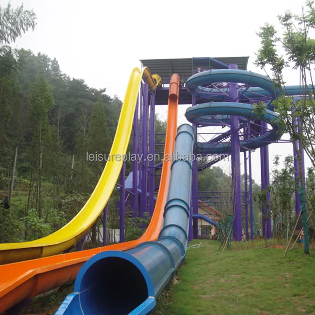 Fiberglass High Speed Water Park Slides for Kids & Adults