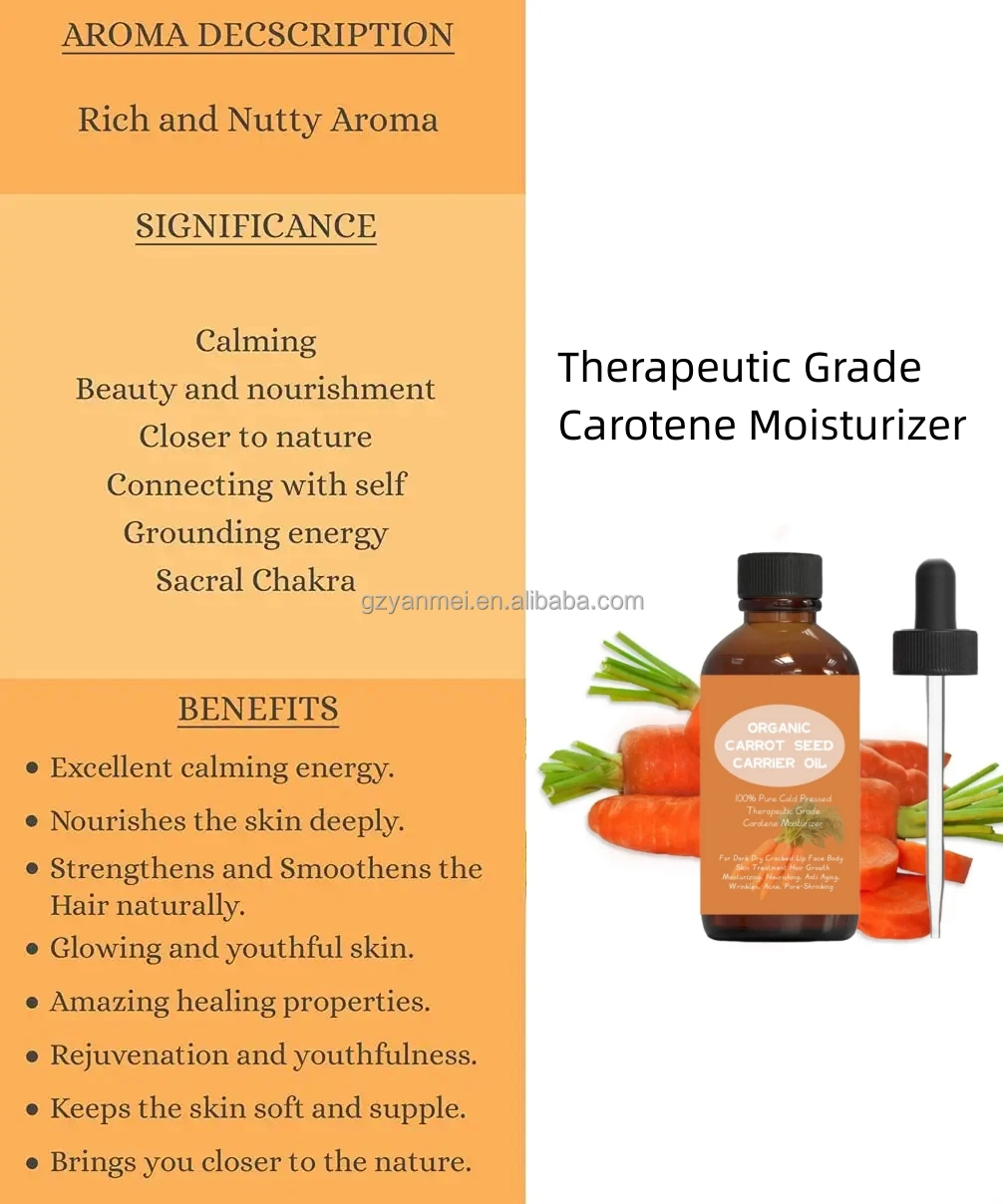 Hot Organic Carrot Seed Carrier Oil Pure Cold Pressed Undiluted ...