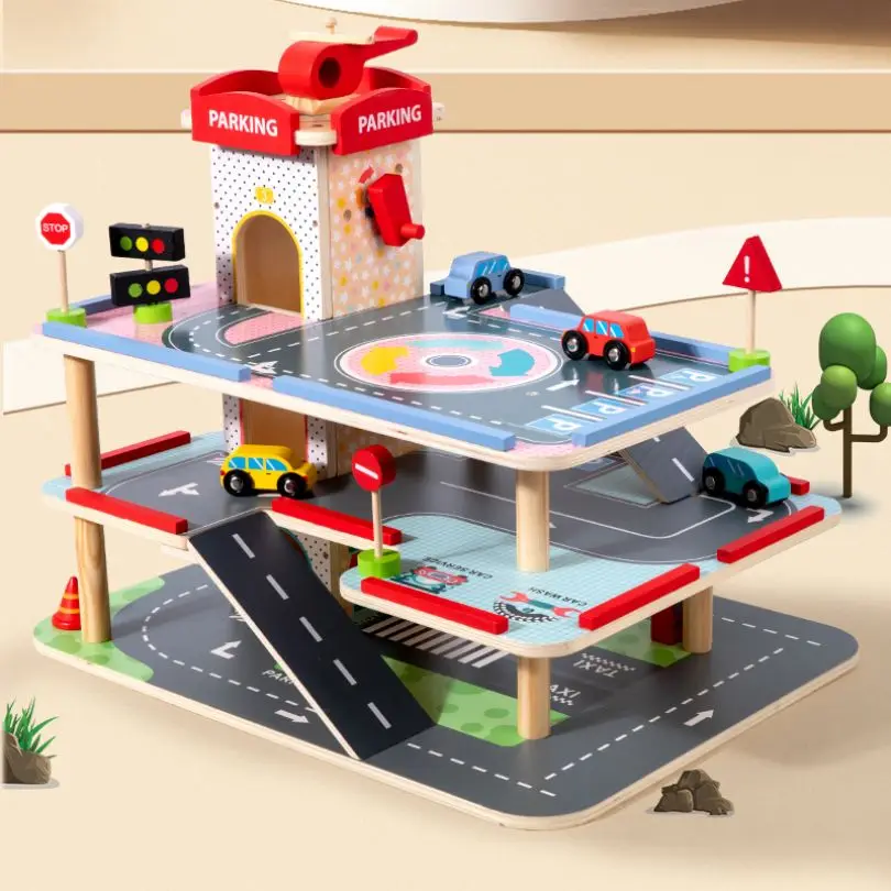 Autogaragen - Educational Three Layers Service Station Toy