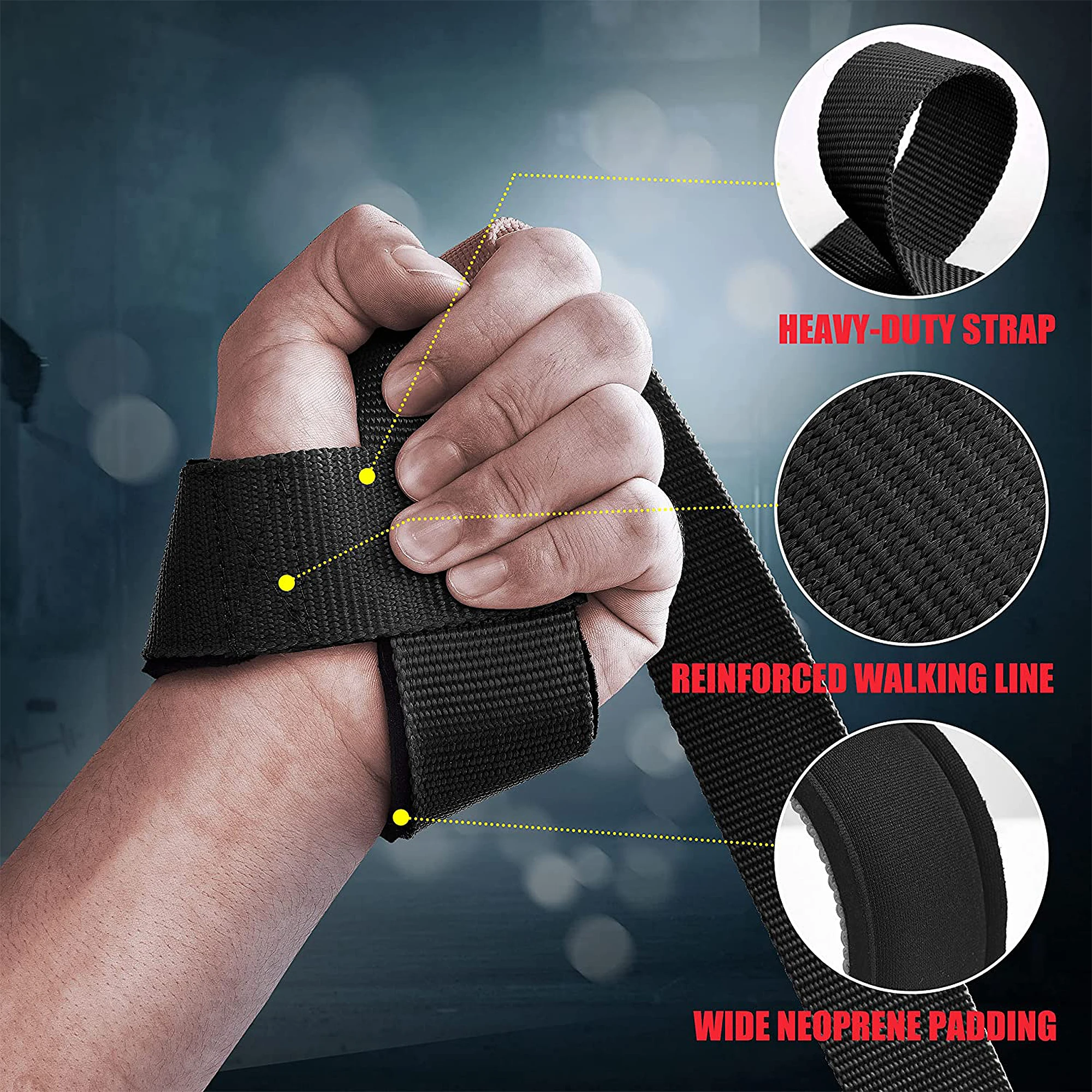 Wrist Straps Gym - Ultimate Support for Lifting & Deadlift