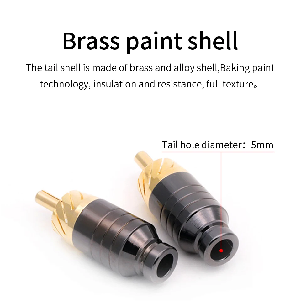 Luxury Soldering Rca Plug Jack Connector Speaker Audio Output/input Adapter Plug Gold Plated ...