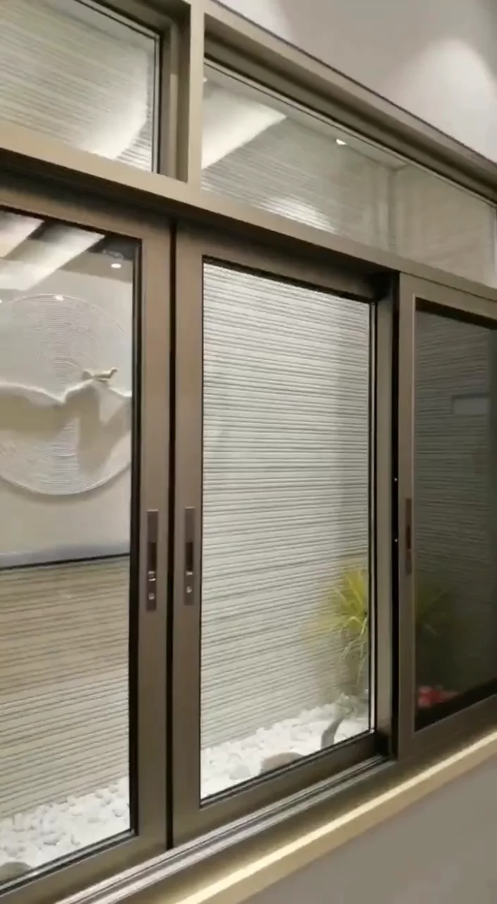 Aluminium Windows Sliding With Mosquito Net Black Double Glazed ...