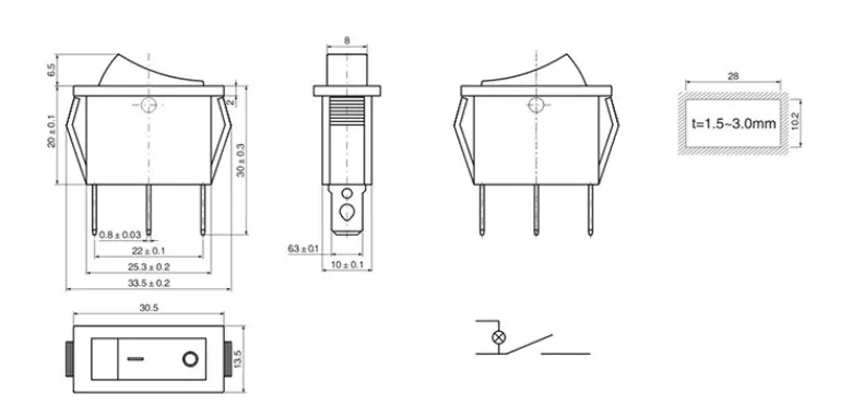 Qy603-101 T125 3针2位灰色照明摇臂开关开关15a 250vac 20a 125vac - Buy Kcd3翘板开关,翘板开关3 ...