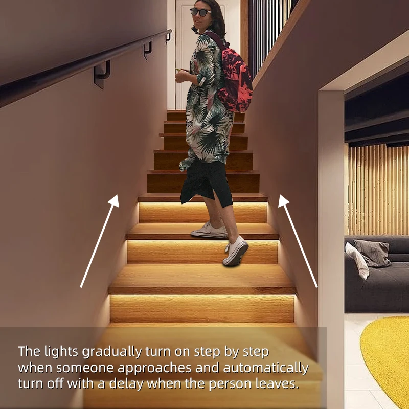 Led Stair Light Sensor Controller Dc24v 32 Stair Light Induction Pir ...