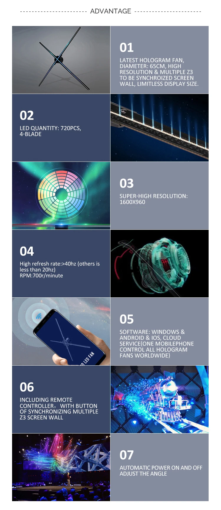 150cm 3D Hologram Fan Led Display Advertising Holographic| Alibaba.com