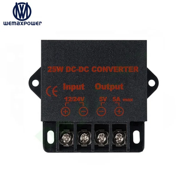 Car voltage regulator 25w 12v 24v to 5v step down 5a module 12/24v ...
