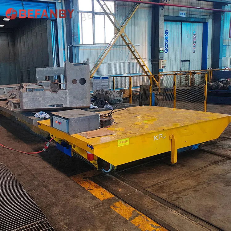 15t Warning Light Cable Drum Power Electric Steel Rail Transfer Trolley ...
