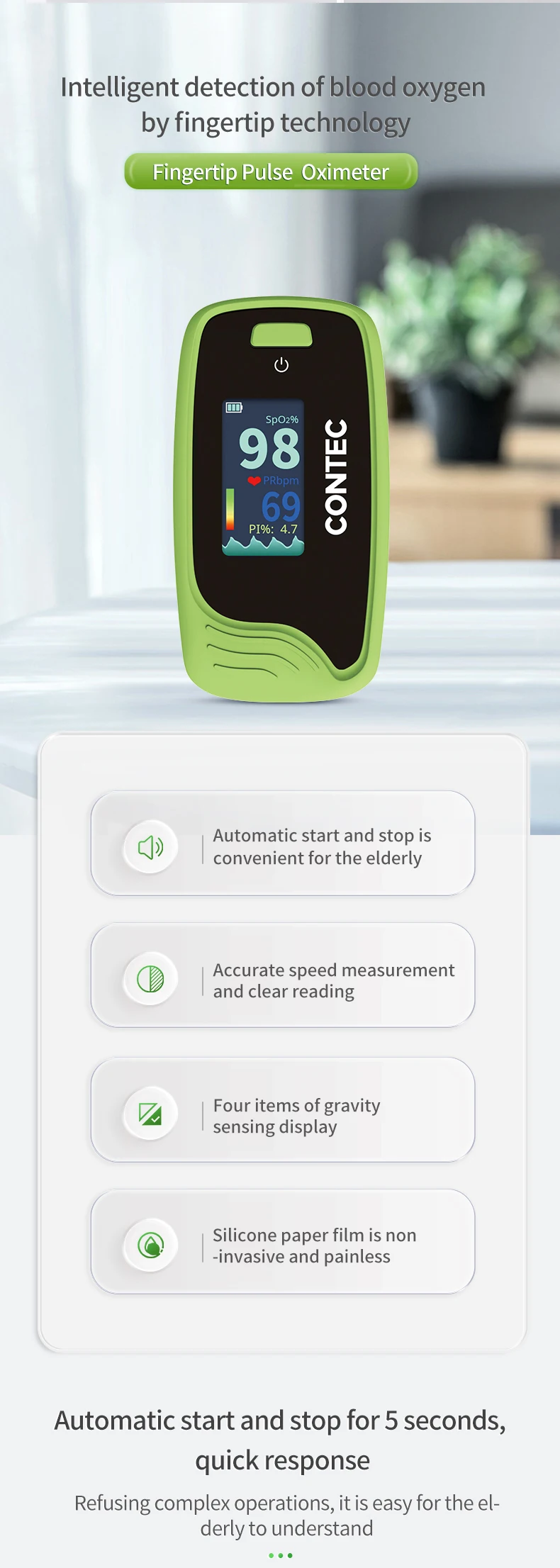Cms50-pro CE OEM Pulse Oximeter - Reliable Blood Oxygen Measurement