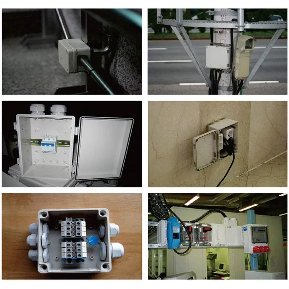 Abs Plastic Waterproof Ip65 Junction Box Universal Electrical Project ...