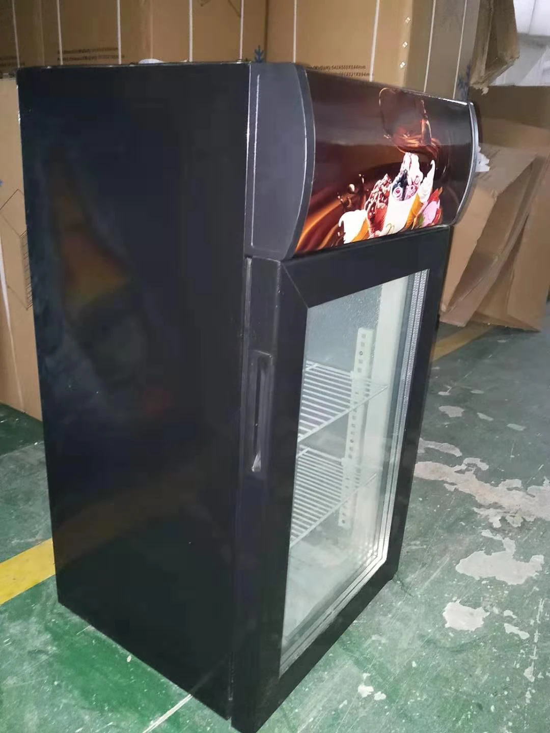 Mini Bar Fridge - 68L Water Cool Table Top Glass Door Chiller