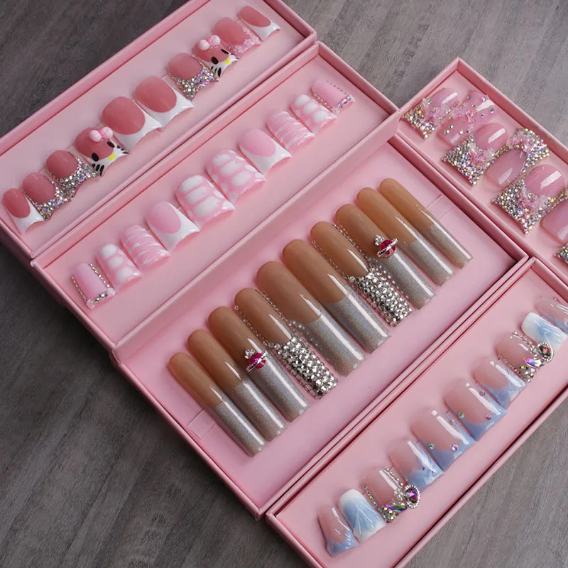 Salon Quality Handmade Luxury Nail Packing Box 3D Nail Art Design Full ...