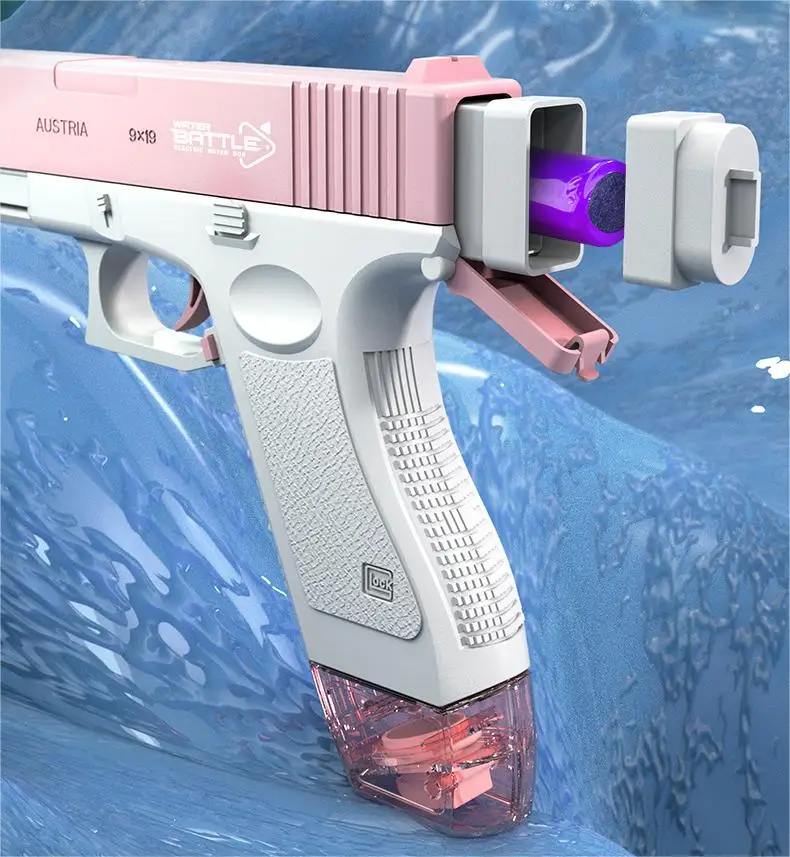 Hot Automatic Battery Powered Water Gun Unisex Electric Glock Toy Water ...
