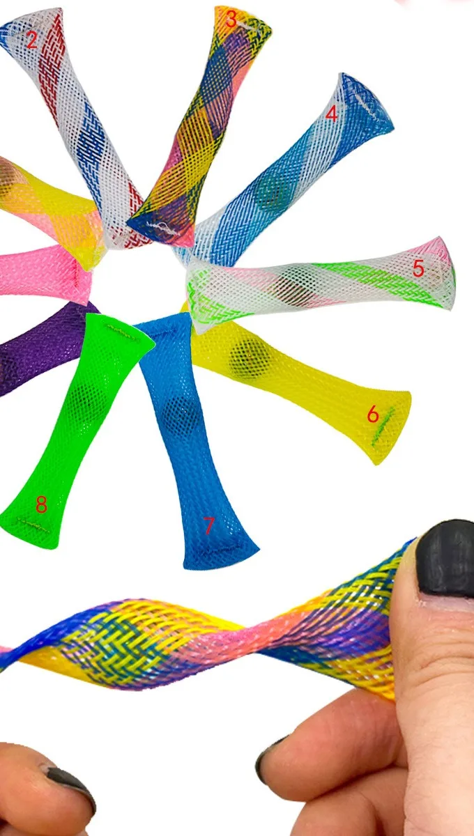 Wholesale Fidget Toy With Marbles Braided Mesh Tube Toy Stress Relief ...