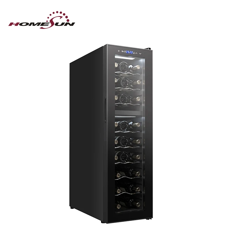 Slim tall 24 wine chiller bottle, 2 zone wine chiller electric ...