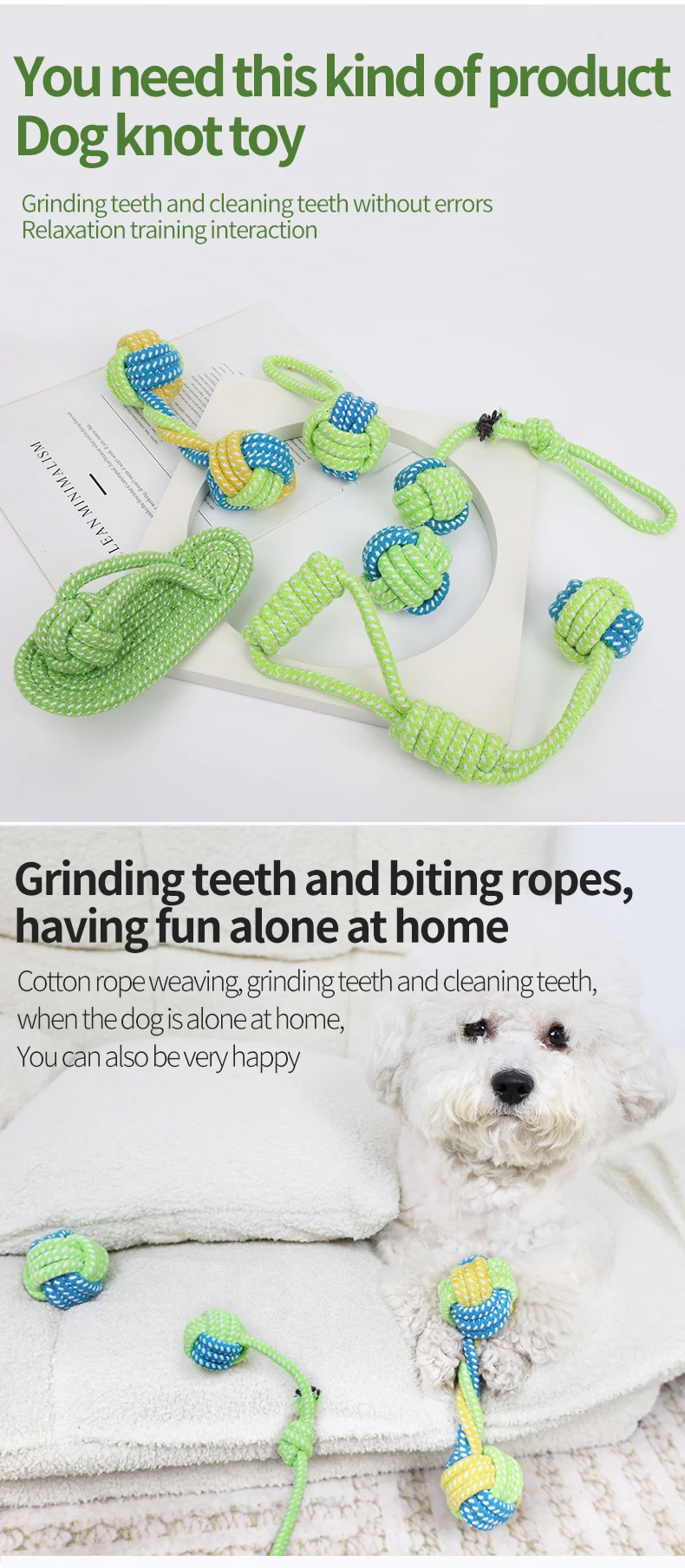 Factory Wholesale Custom Logo Cotton Rope Interactive Pet Bite Toy Dog ...