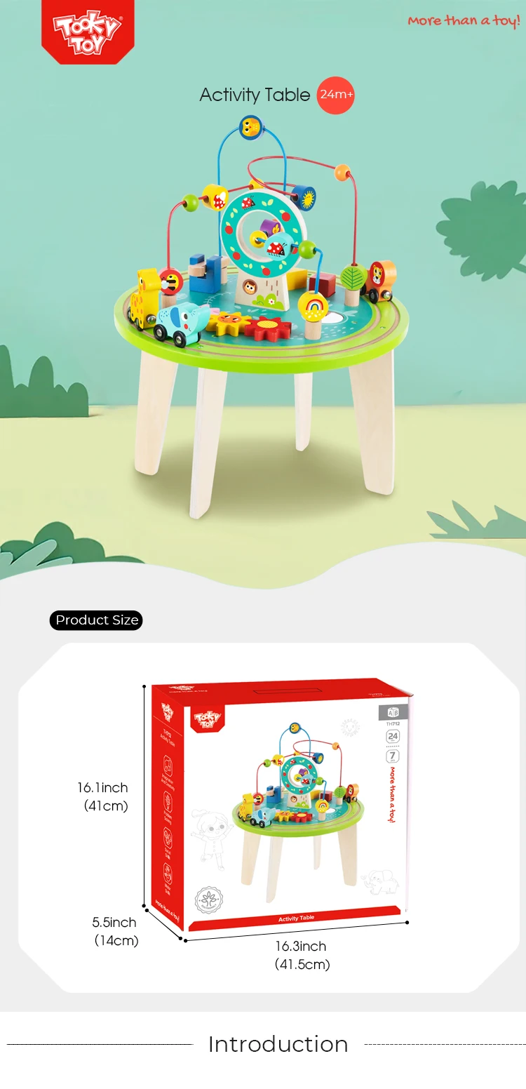 2024 Montessori Bead Maze Activity Table Educational Wooden Bead Maze ...