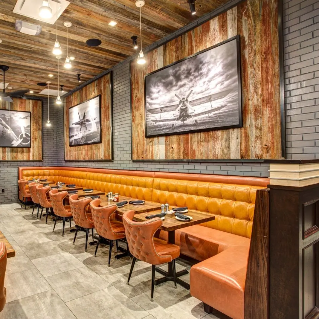 Custom Classic Leather Restaurant Booth Seats Luxury Booth Sofa for ...