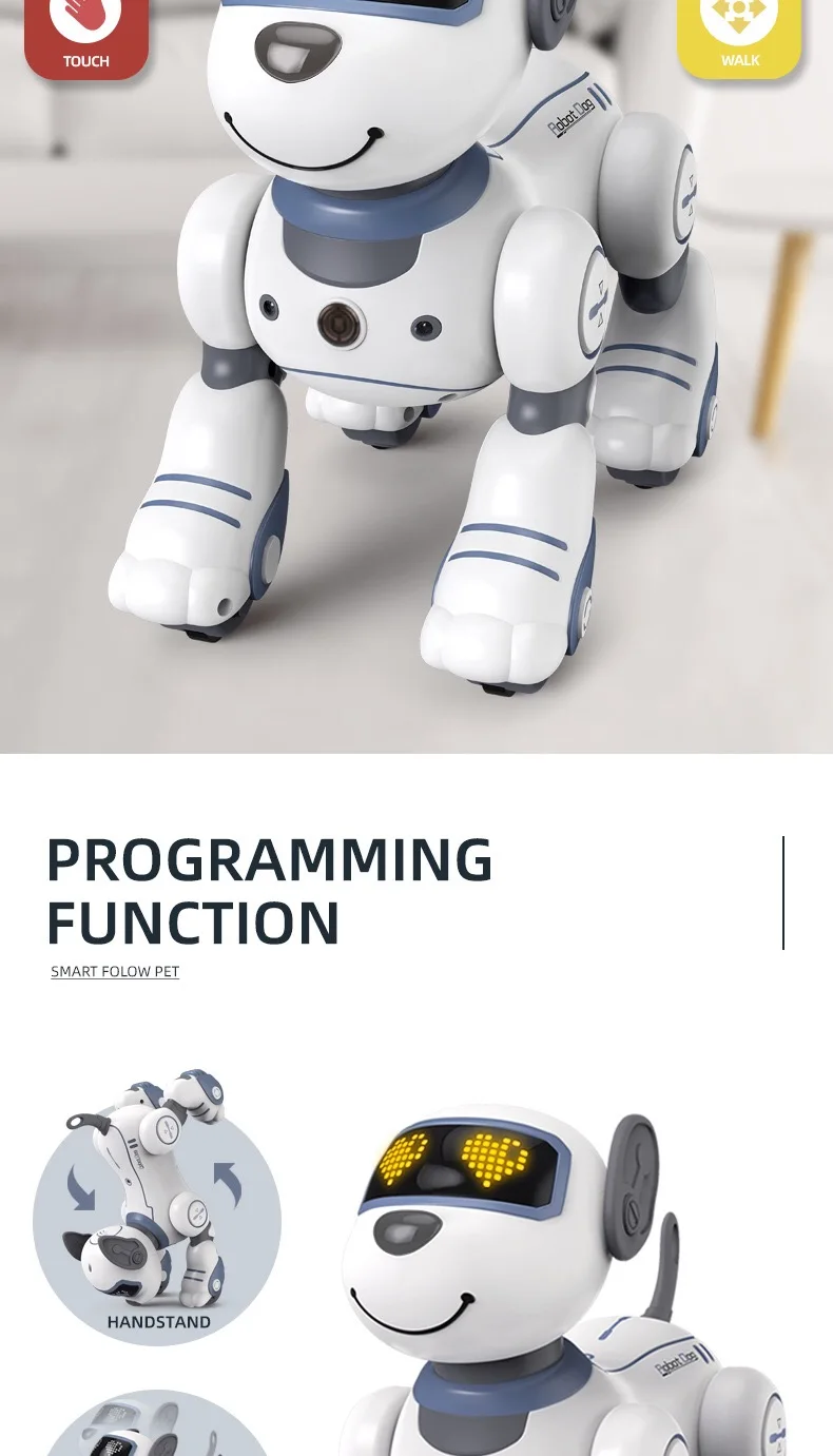 Infrared Rc Smart Stunt Robot Dog Proagamming Demo Intelligent Follow ...