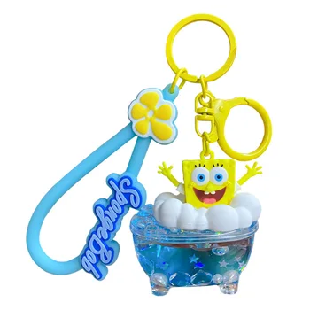 Creative Lollipop Key Chain Kawaii Floating Liquid Keychain Cartoon ...