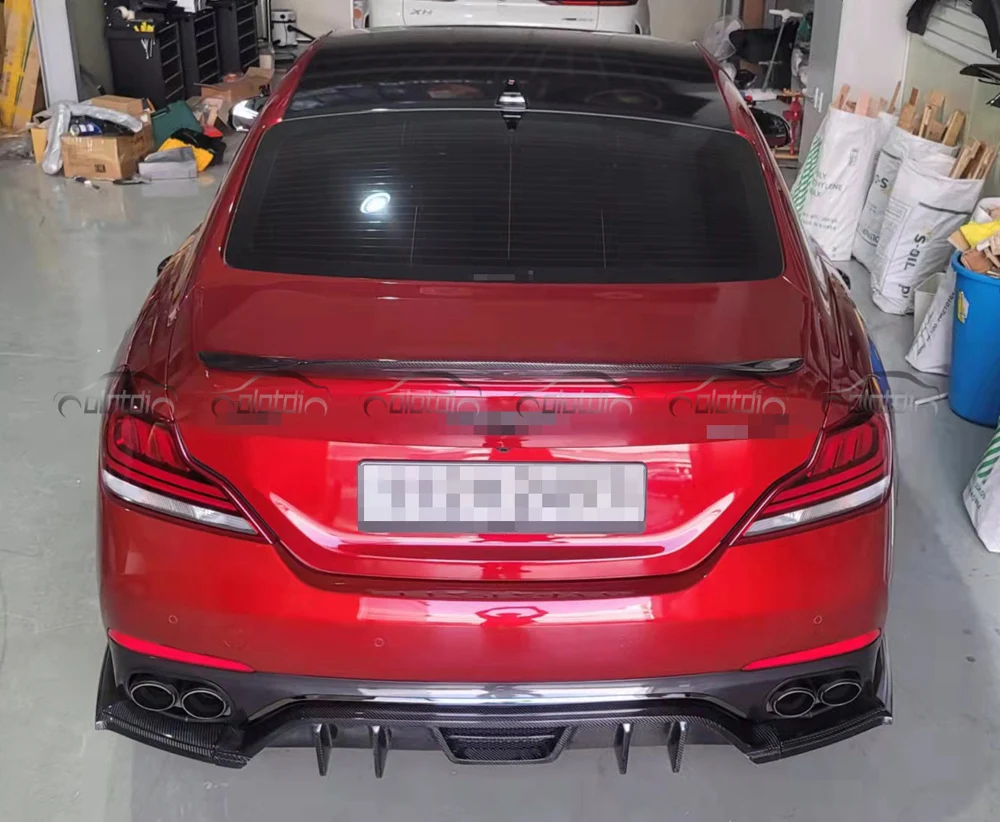 P2 Style Carbon Rear Trunk Lip Wing for Hyundai Genesis G70