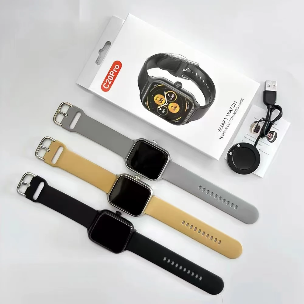 2025 Touch Screen Custom Dial Smart Watch C20 Pro