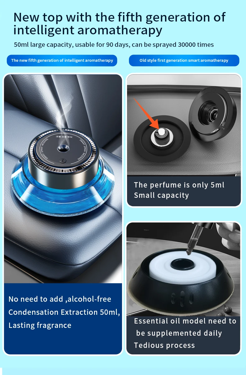 Luxury Car Cologne Diffuser - Fresh Air for Your Smart Car