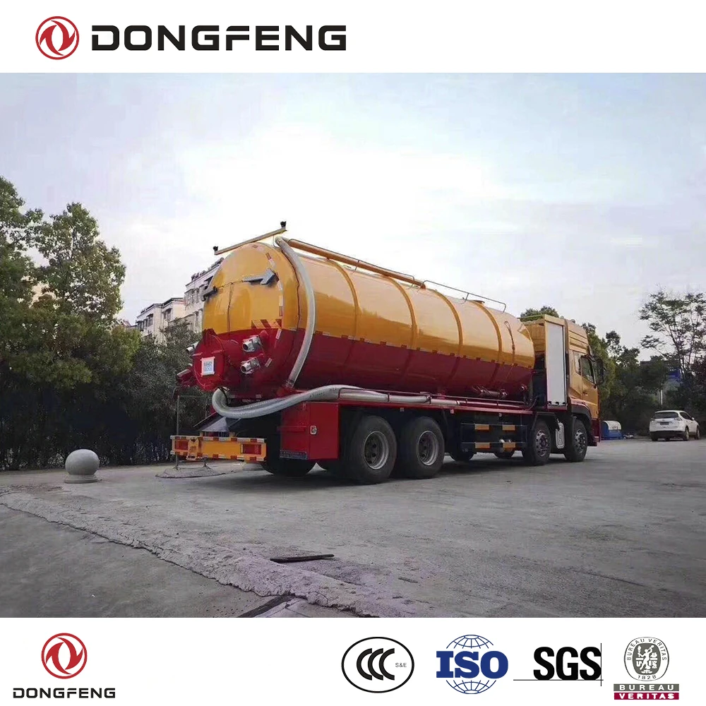 Dongfeng 8x4 Lhd 11000 Liter Water Tank With 15000 Liter Vacuum Sewage ...