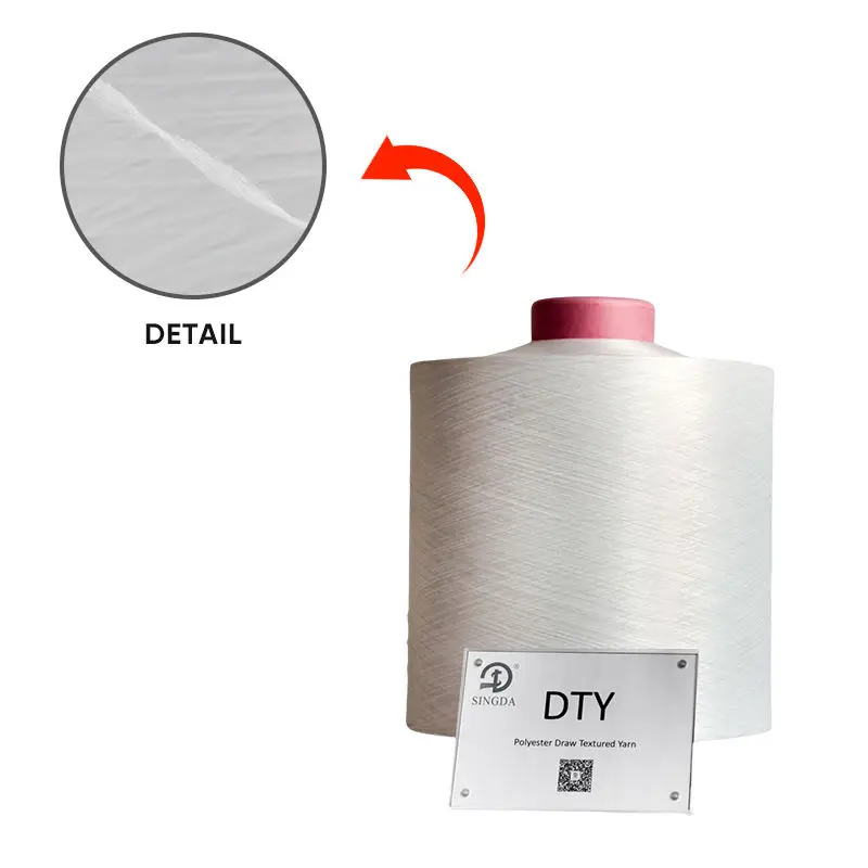 Shuyuan Polyester DTY Raw White 150/144 Sim Yarn - Sustainable & Durable