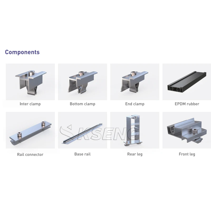 Kseng Solar Mounting System Flat Roof Aluminum Roof Mount Solar Racking ...