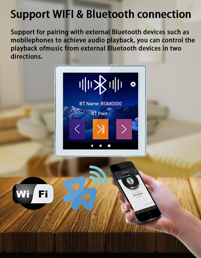 Touch Screen 4 Inch Android 10 Smart Home Audio System Alexa Voice ...