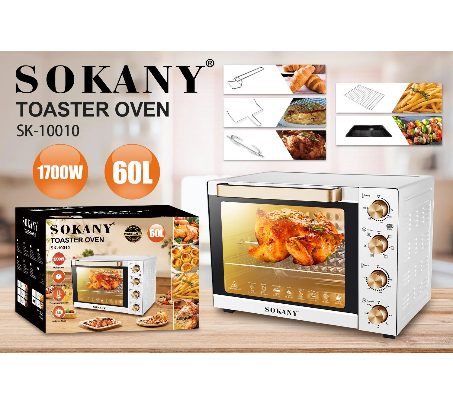 Sokany 60l 1700w Intelligent Oven Household Electric Small Household ...