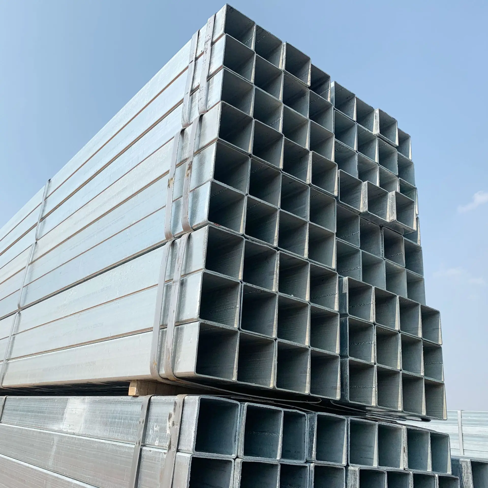 Structural Sections Zinc Coated Galvanized Square Carbon Steel Pipe Q195 Q215 Q235 Gi Square ...