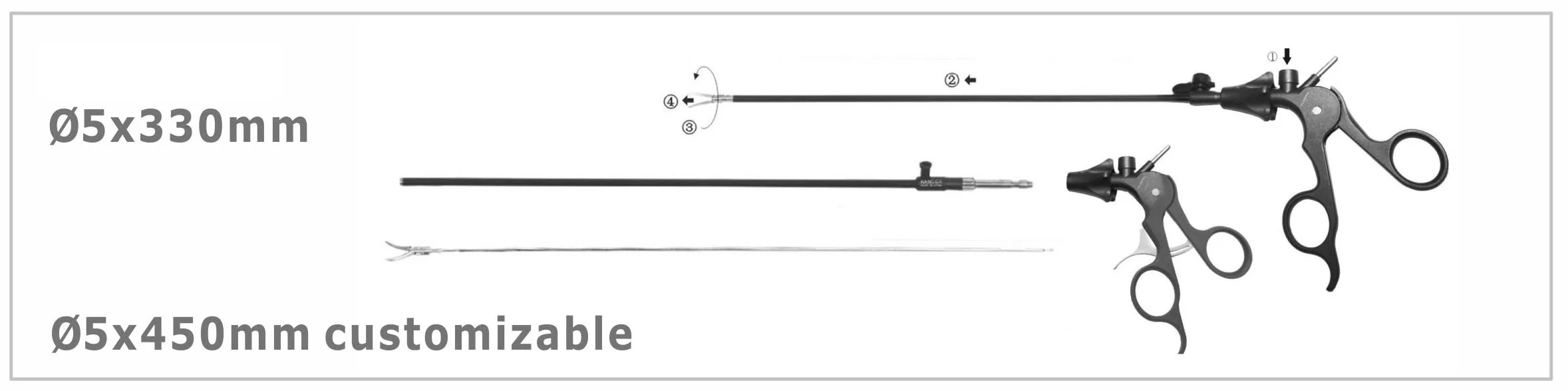 Standard Laparoscopic Instruments - Grasping Forceps & Scissors
