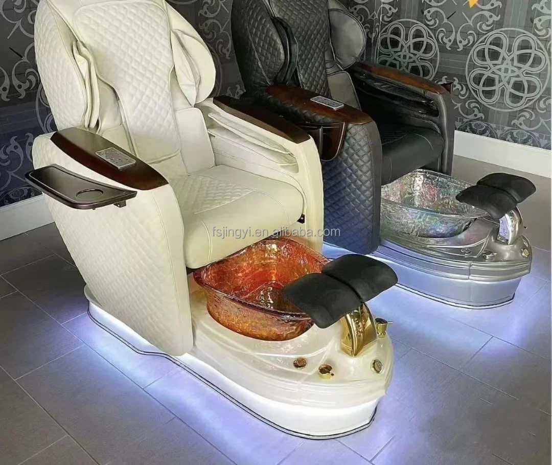 Luxury Nail Salon Furniture King Throne White Full Body Whirlpool Foot ...
