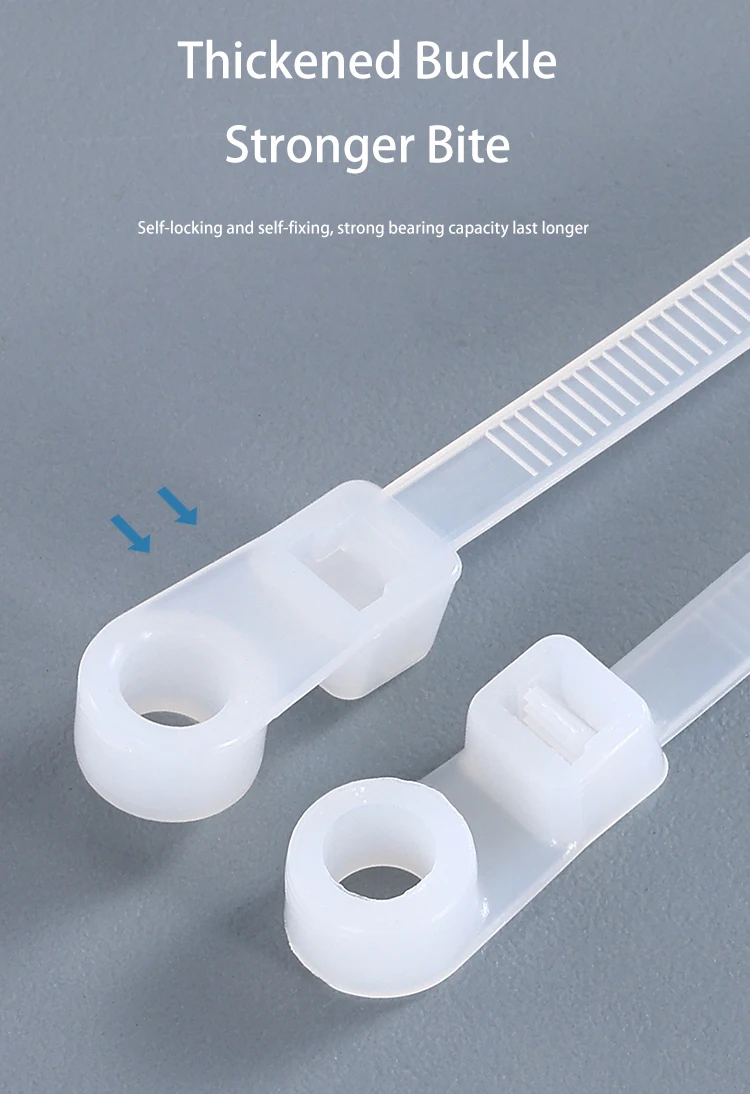 8-inch Mountable Head Cable Tie,100-piece/pack,Black - Buy 8 Inch Zip Ties With Screw Hole ...