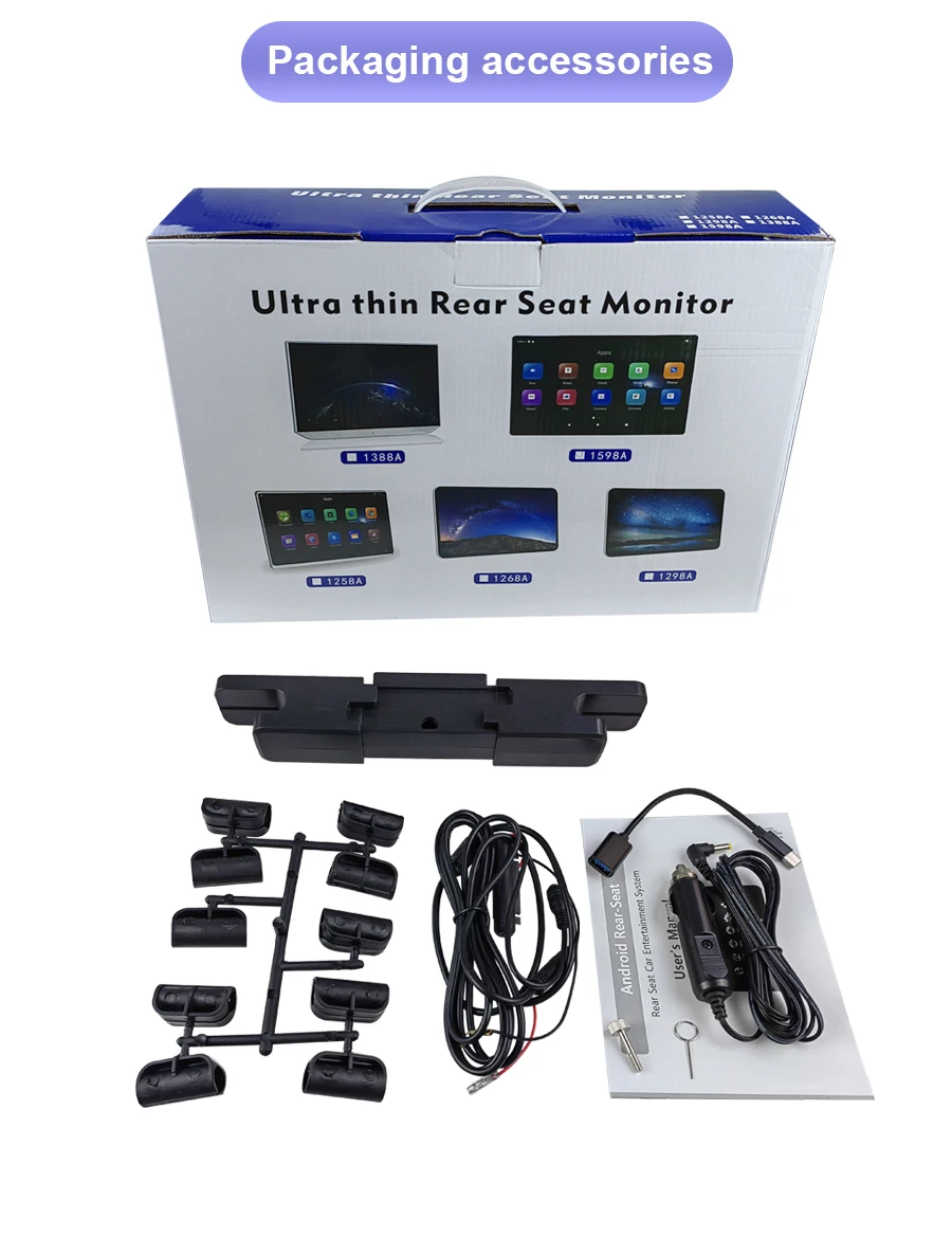 15.6'' 4g Android 11 Rear Seat Rotatable Touch Screen Car Headrest ...