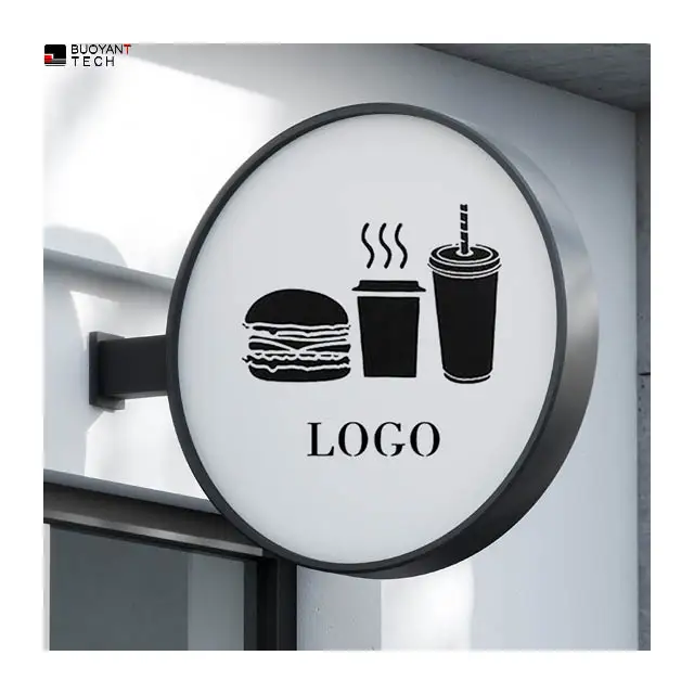 70cm Custom Backlit Sign Led Circle Double Sided Light Box Sign Circle ...