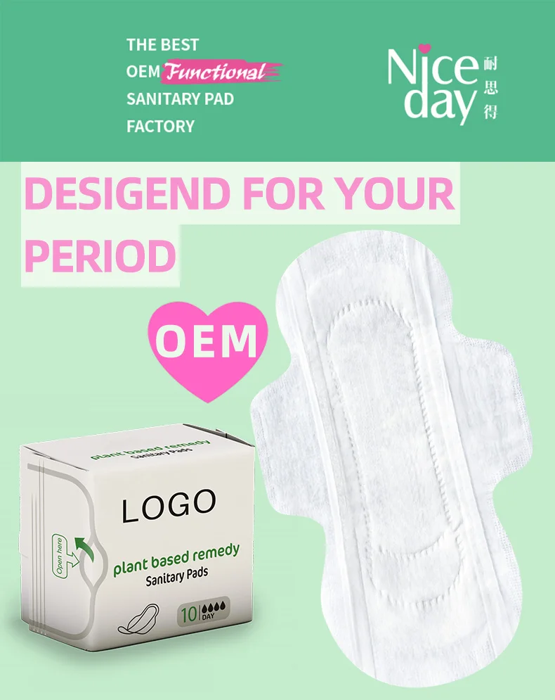 Niceday Organic Hemp Sanitary Pad Oem Odm Heathy Menstrual Pad - Buy ...