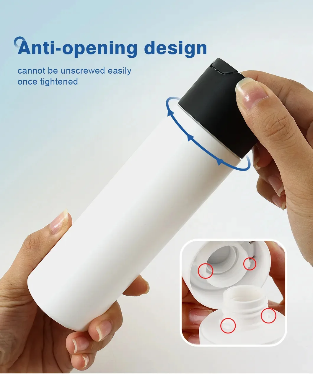 Tamper-proof Disc Top Cap Bottle - Ideal for Shampoo