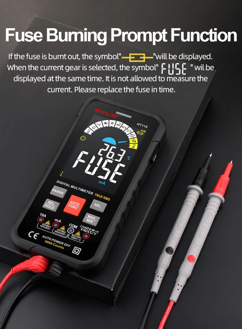 Professional Automotive Tester Mayilon Ncv 1000v Ac Dc Hz Ohm ...