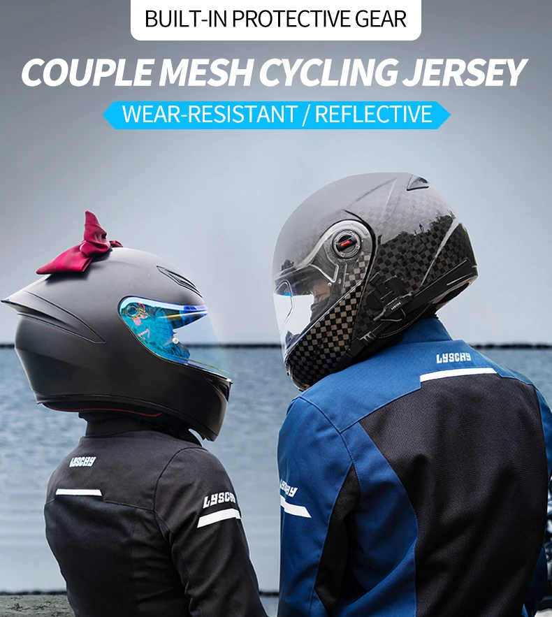 Lyschy Motorcycle Riding Suit Summer Mesh Men Anti-fall Breathable ...