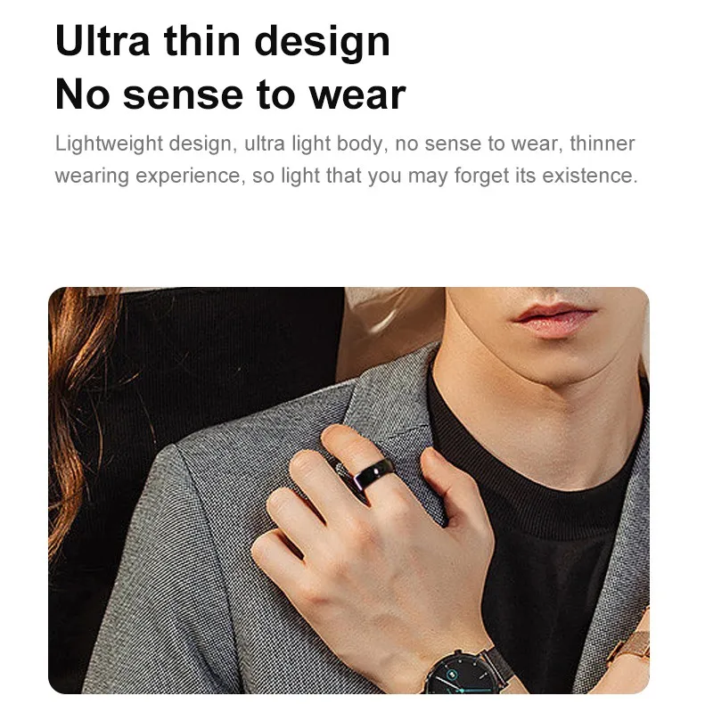 Smart Rings for Men Health Monitor Health Ring Blood Oxygen Heart Rate ...