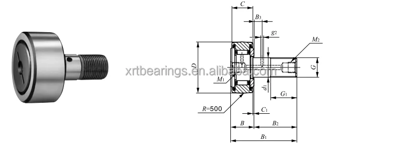 Japan Iko Cam Follower Track Roller Bearing Cf-ru1-6 Cf-fu1-6 - Buy Iko ...