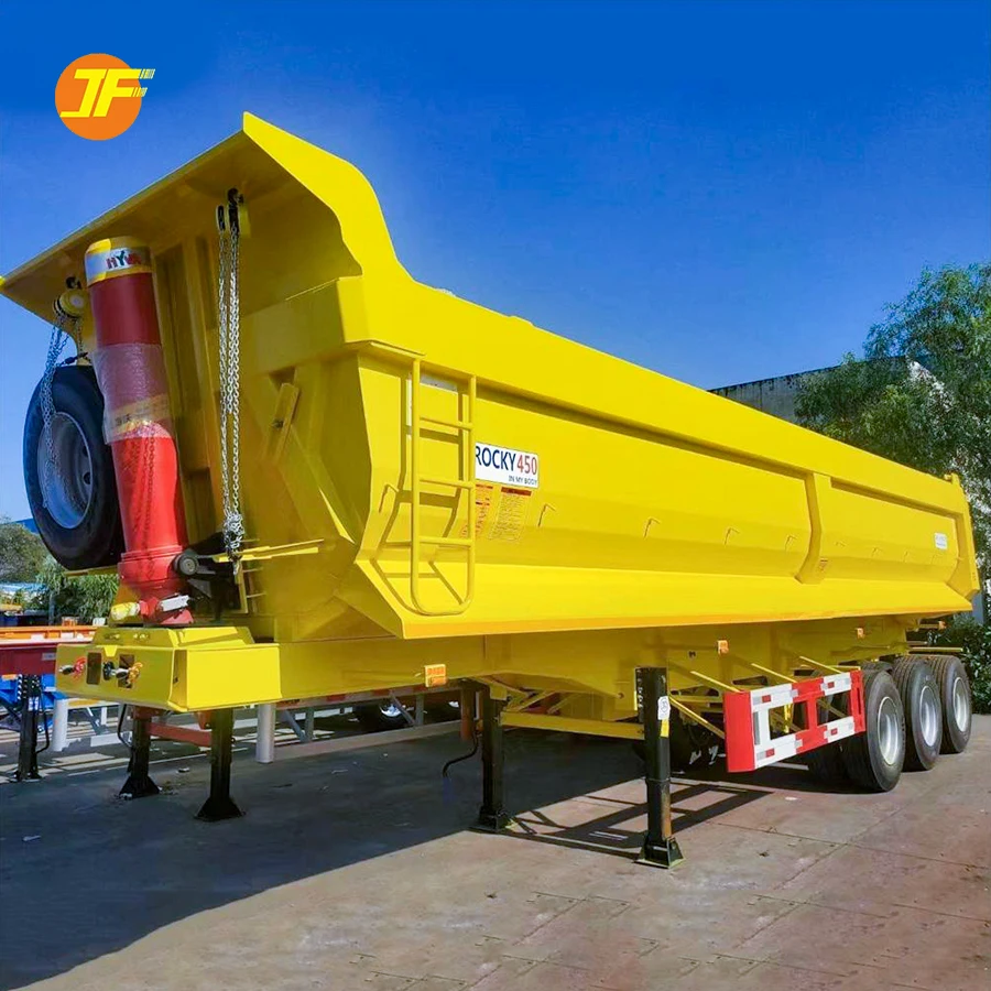 U-type Tipper Cargo Trailer Customized 2/3/4/5 Axle Heavy Duty 35/40/45 ...