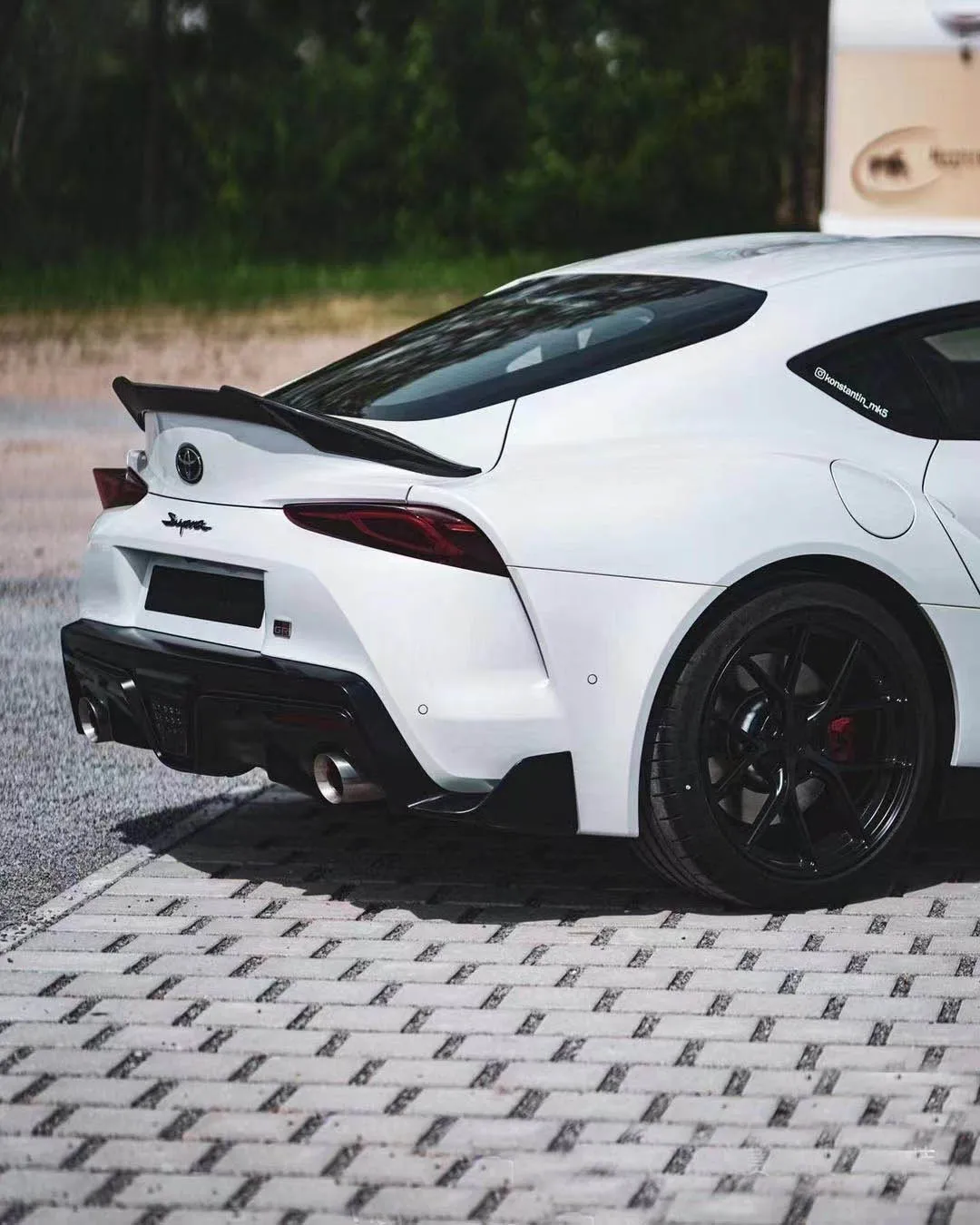 Supra A90 Carbon Fiber V Style Rear Spoiler - Power Max