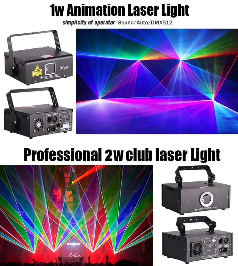 Ilda Laser Projector Light Show Lazer 1w 3w 5w Rgb Laser Light Animation Party Laser Stage ...