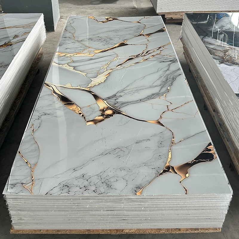 Waterproof PVC Marble Sheets for Kitchens and Bathrooms