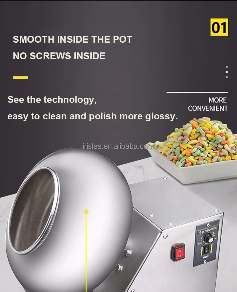 Commercial Electric Automatic Gummy Bear Candy and Peanut Sugar Coating ...