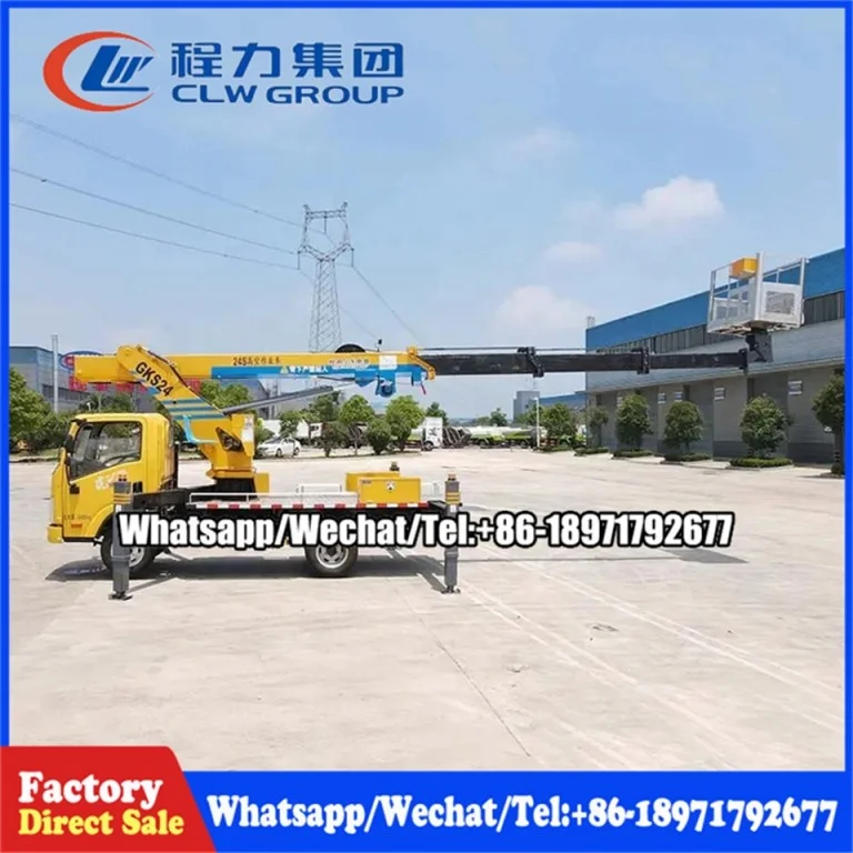 Faw 25m Truck Mounted Aerial Bucket Boom Lift Aerial Manlift Work ...