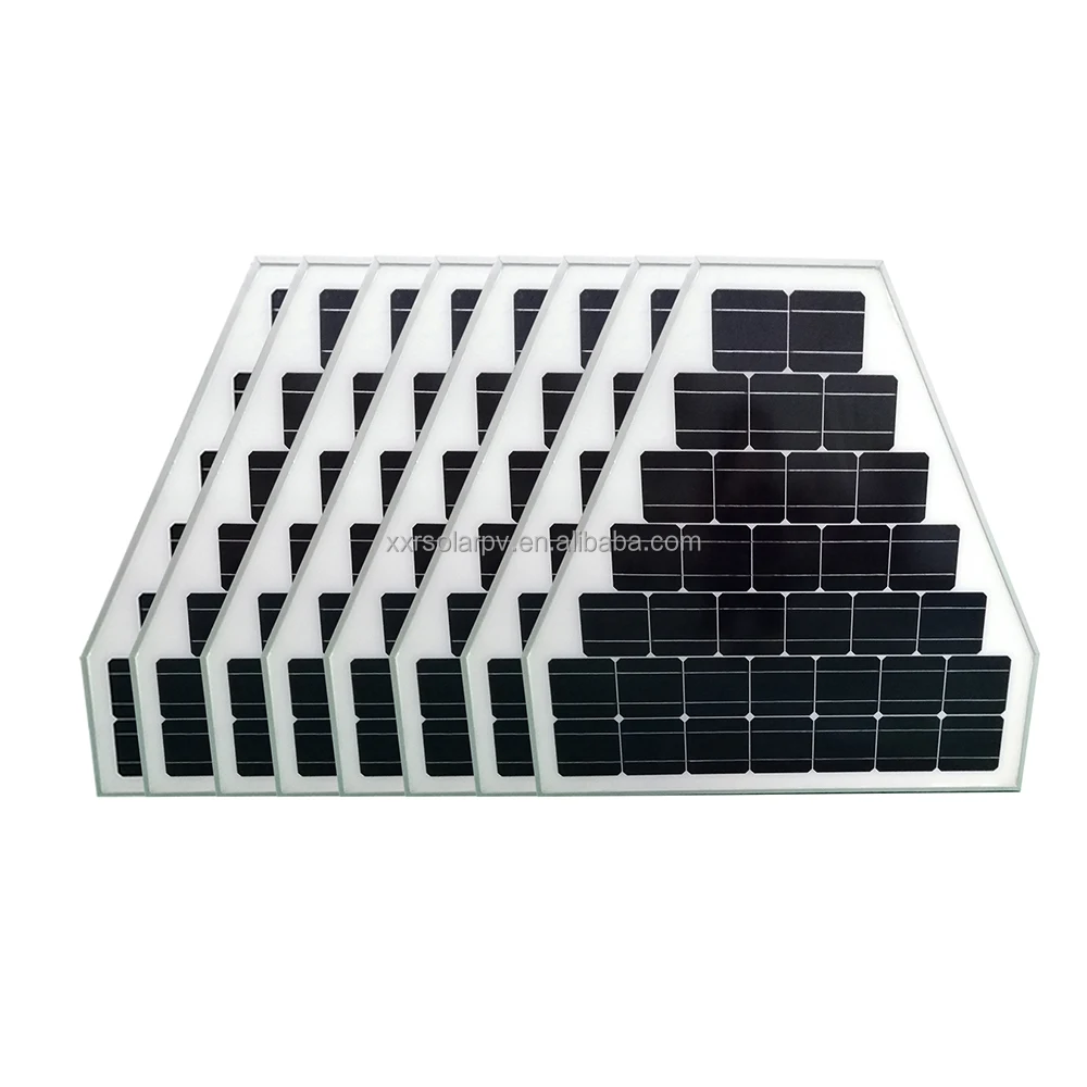 Customized Glass Solar Panels - High Efficiency Hexagon Design